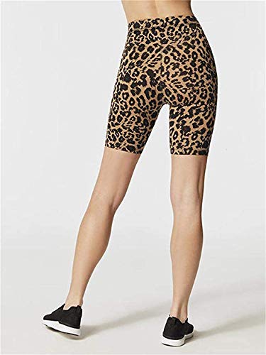 Meilidress Women's High Waist Gym Shorts Scrunch Butt Lifting Yoga Leggings Active Pants (Leopard, X-Large)