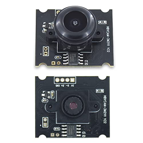 Yuisle OV3660 Camera Module Board 1080P 3MP 64/110 Degree Adjustable Manual-Focus MJPG/YUY2 for Face Recognition Projects