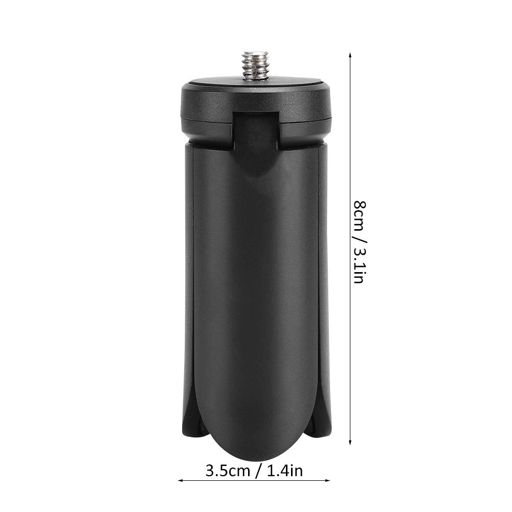 Tripod Desktop Tripod Portable Mini Non-Slip Desktop Tripod with 1/4 inch Screw Universal for Smartphone Action Camera Holder Tripod(Black)