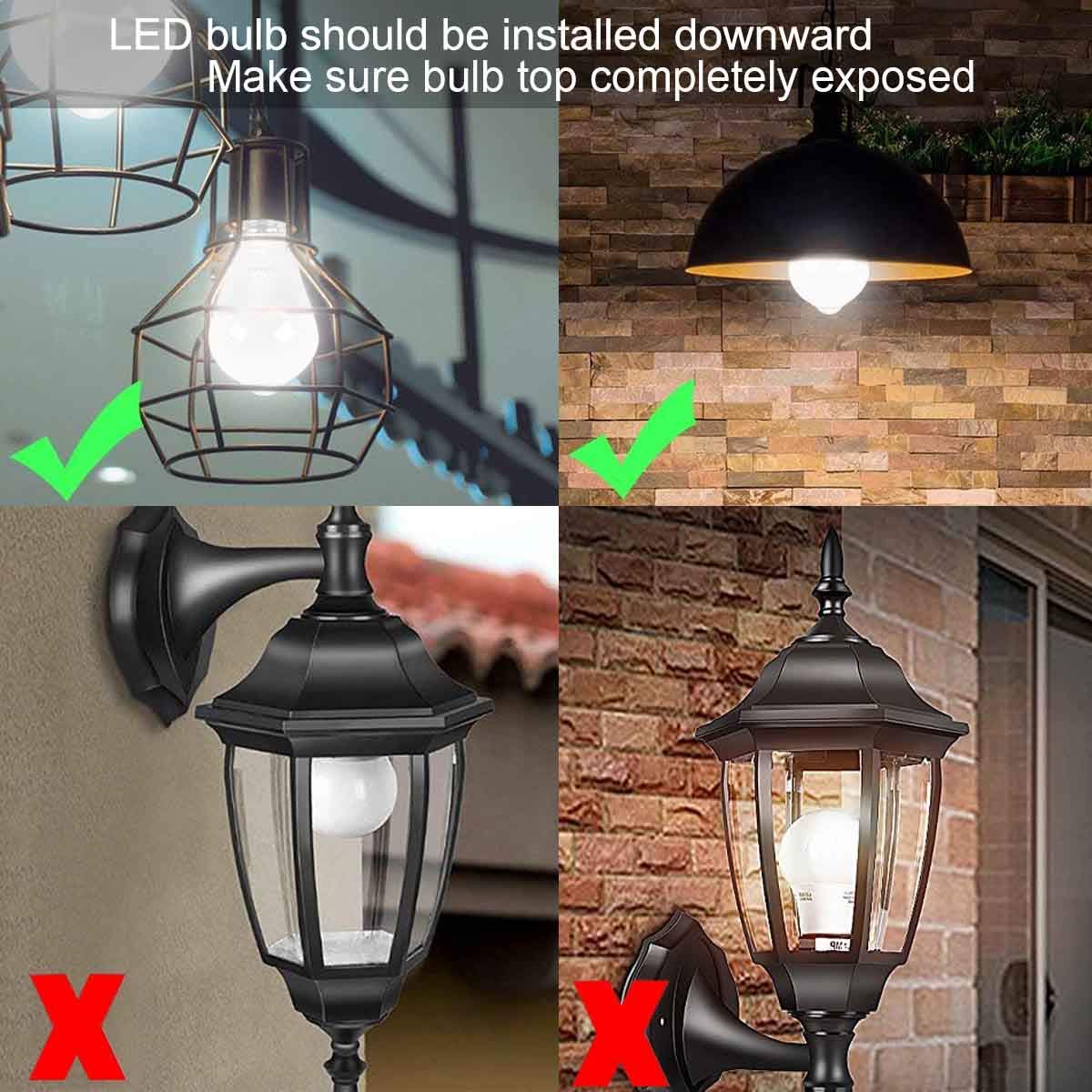 Motion Sensor Light Bulbs, PIR Movement Activated Dusk to Dawn Outdoor Light Bulb Auto on/off 12W (100Watt Equivalent) A19 E26 6000K Cool White for Front Door Porch Garage Basement Hallway 2Pack