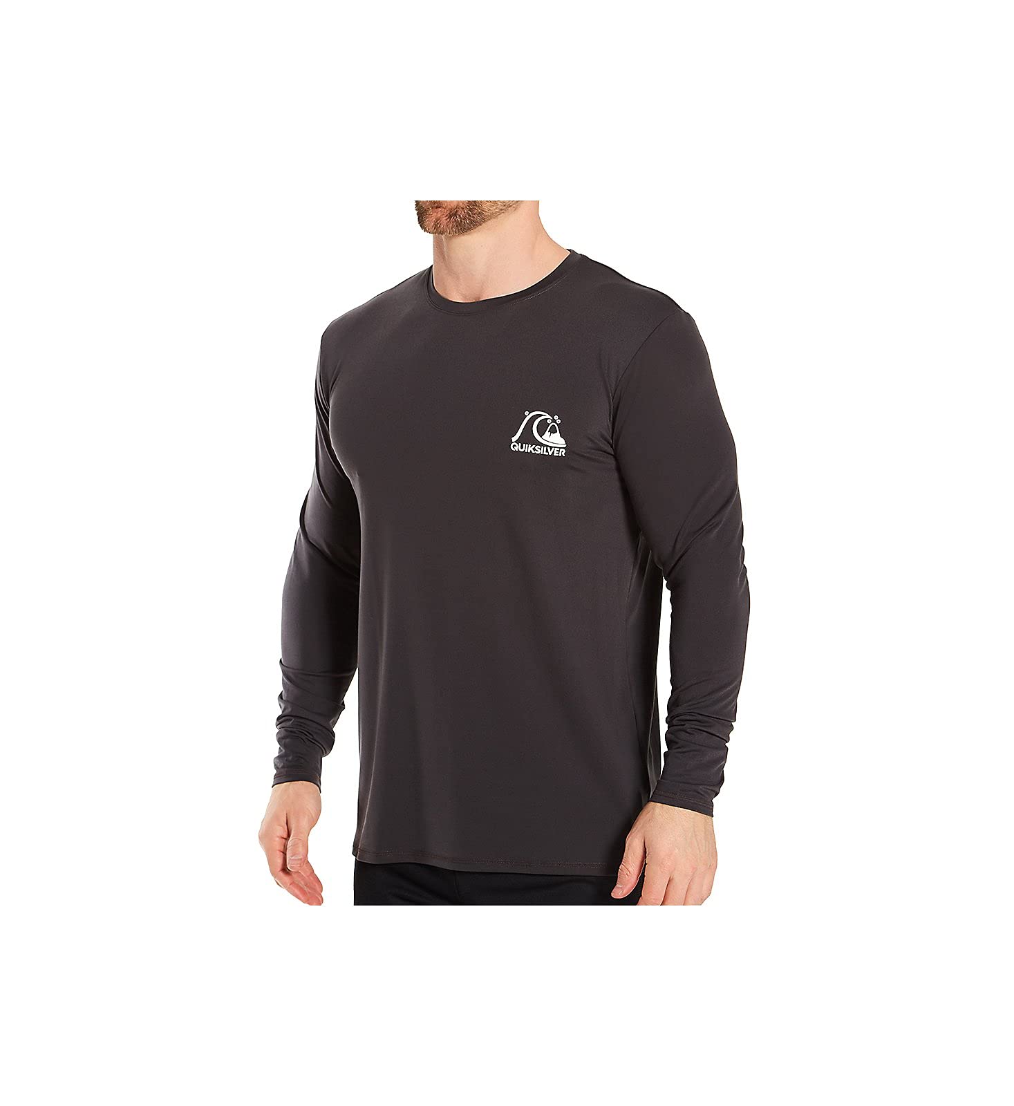 Quiksilver Men's Heritage Long Sleeve Rashguard (Tarmac Heather, Medium)