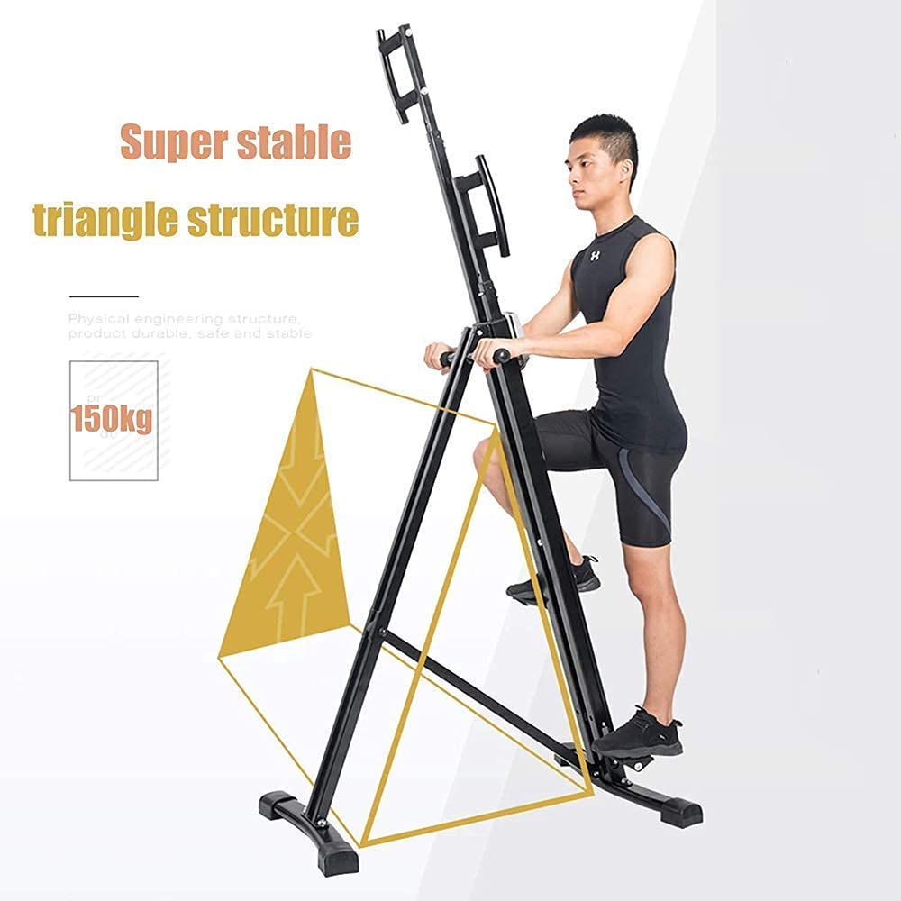 Vertical Climber Machine, Foldable Stair Stepper, Folding Vertical Climber Stepper Cardio Workout Fitness Gym for Home Gym