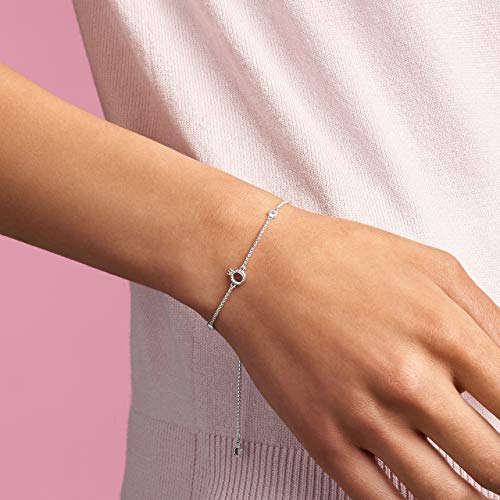 Pandora Jewelry Sparkling Crown O Cubic Zirconia Bracelet in Sterling Silver, 7.9"