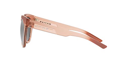 Native Eyewear Women's La Reina Polarized Round Sunglasses, Rose/Silver Reflex, 47 mm