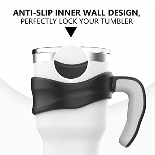 Tumbler Handle Fits for 30 OZ YETI Rambler,Rtic Mug-Previously Design,Sic,OZARK TRAIL & More Tumbler Travel Mug | BPA FREE(Handle Only) (Black)
