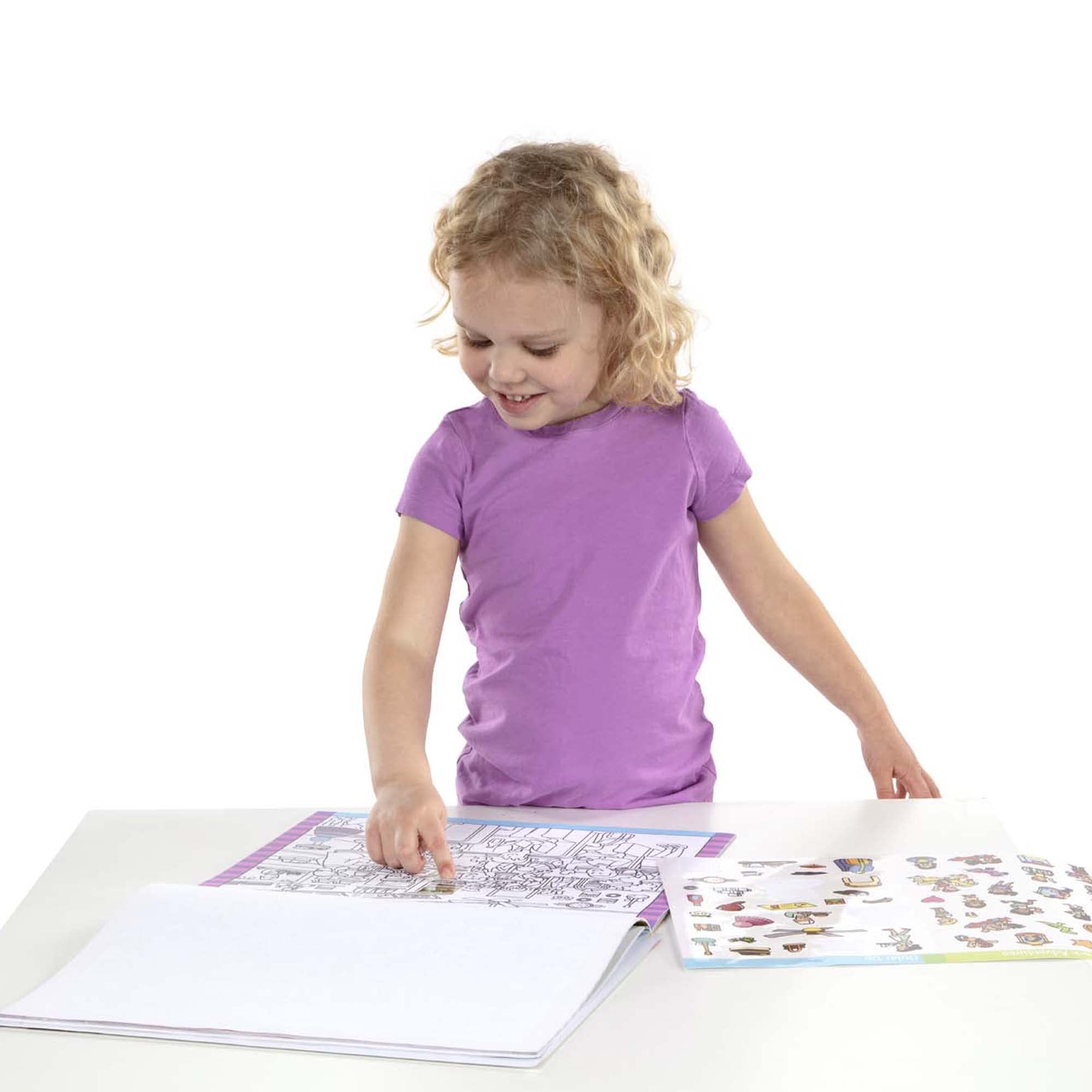 Melissa & Doug Seek & Find Sticker Pad 3-Pack, Around Town, Adventure, Animals, Each Includes 400+ Stickers, 14 Scenes to Color, 14" H x 11.1" W x 0.2"