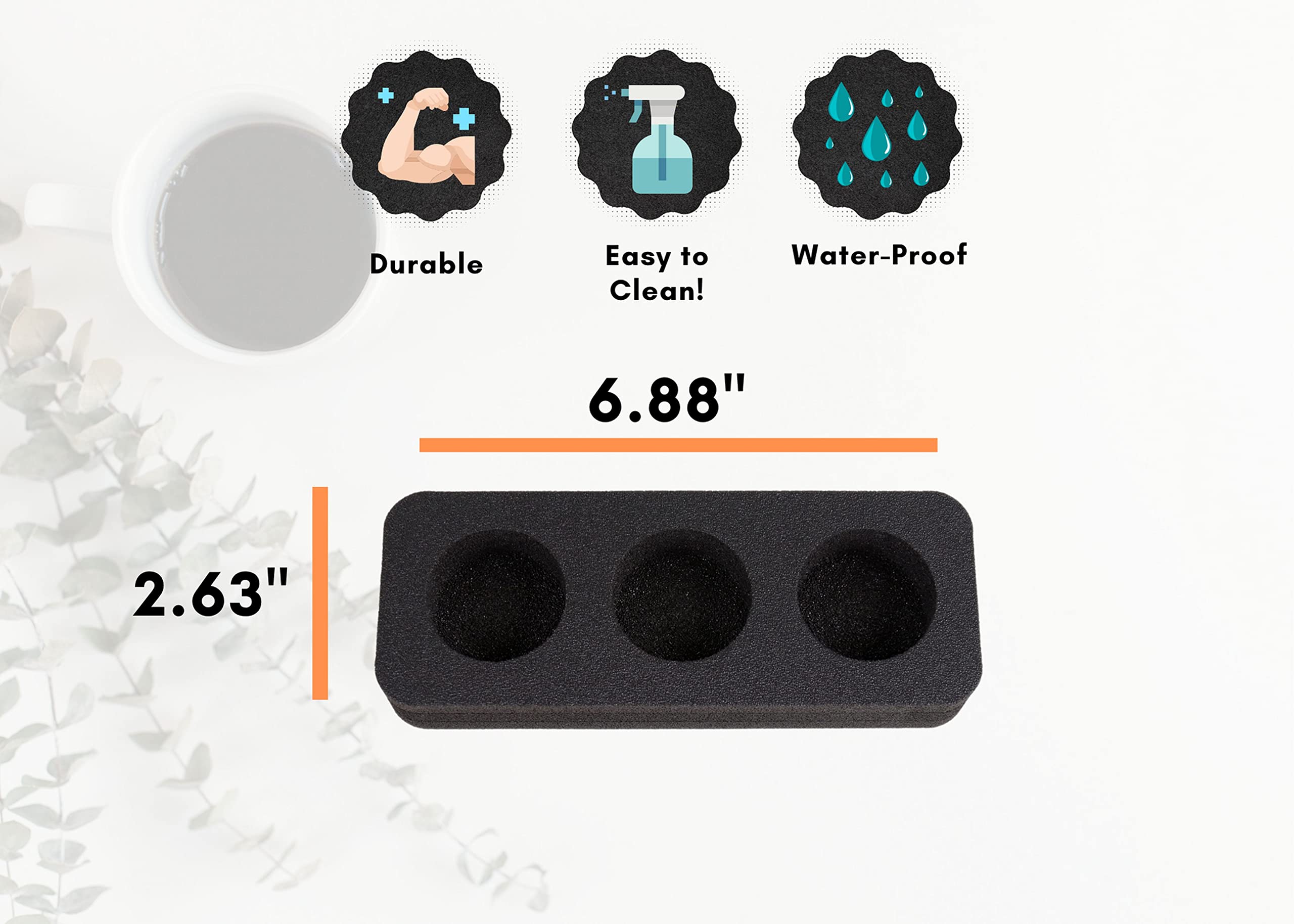 Polar Whale Hotel Hospitality Coffee Pod Storage Organizer 4 Piece Multi-Pack Tray Holder Waterproof Washable Bed and Breakfast Drawer Insert Holds 3 Pods Each Compatible with Keurig K-Cup 4 Pc Set