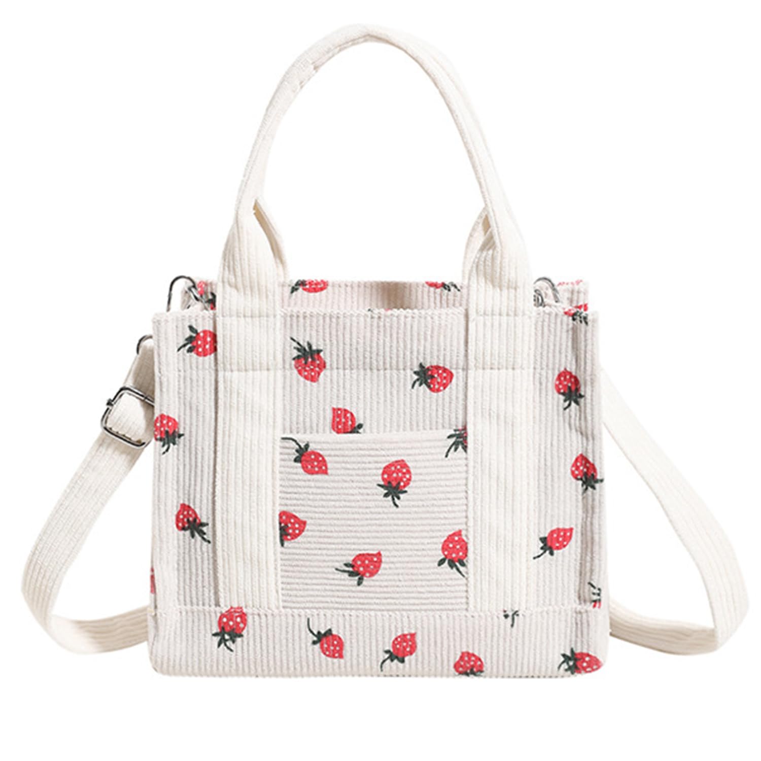 MINKARS Mini Tote Bag Corduroy Strawberry