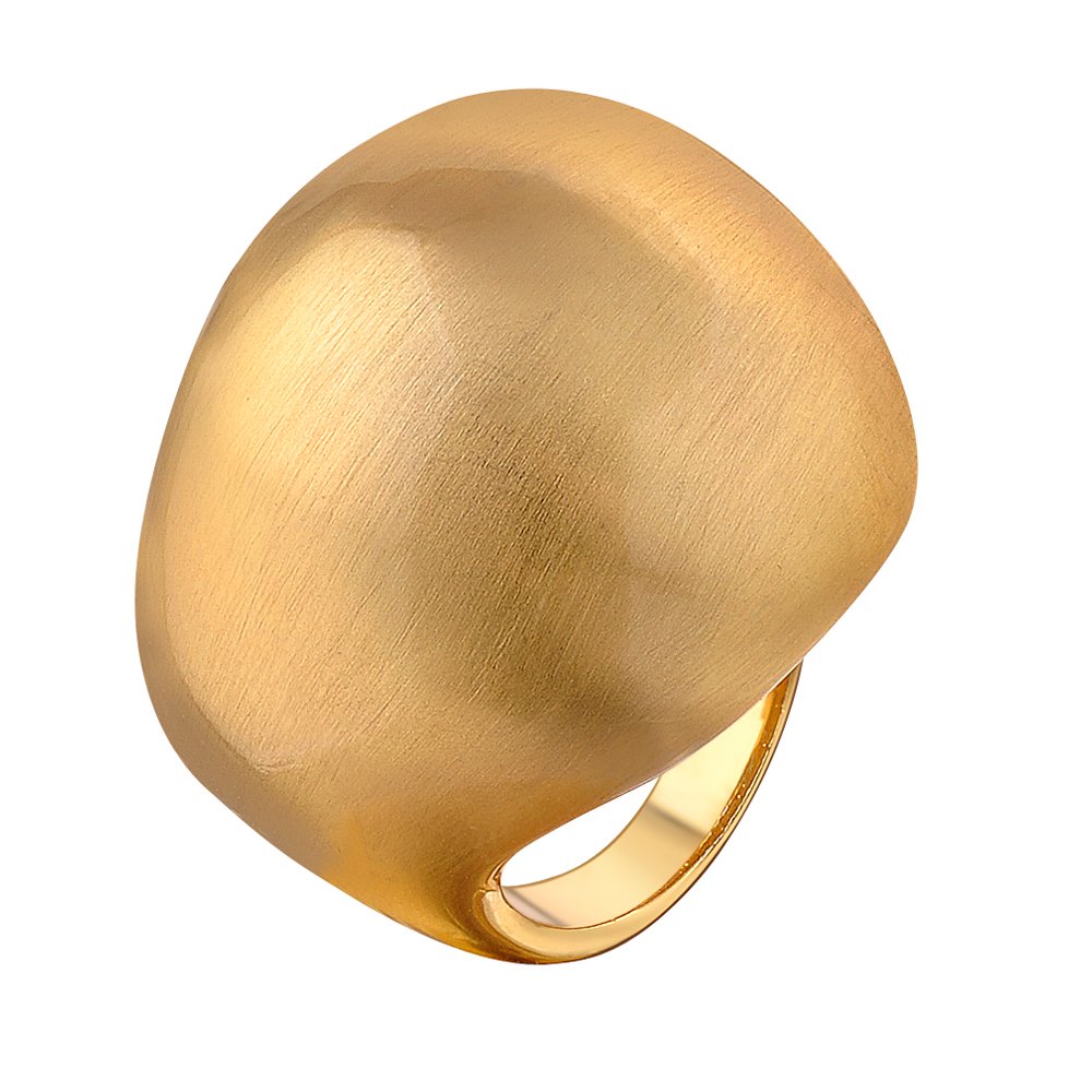 Mytys Fashion Gold & Silver Statement Rings for Women Matt Brush Metallic Design Cocktail Ring Style 49