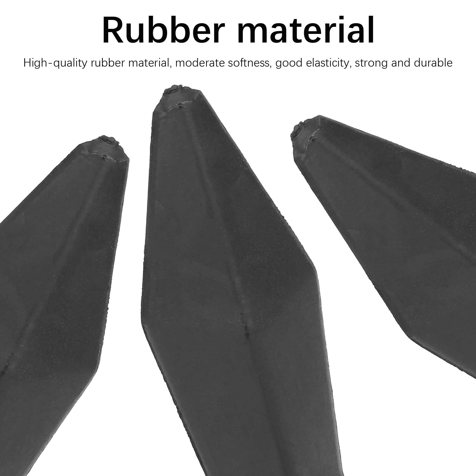 Ruiqas 30pcs Black Screw Rubber Soft Arrowhead Safety Arrows Tips for Outdoor Shooting Practice Entertainment