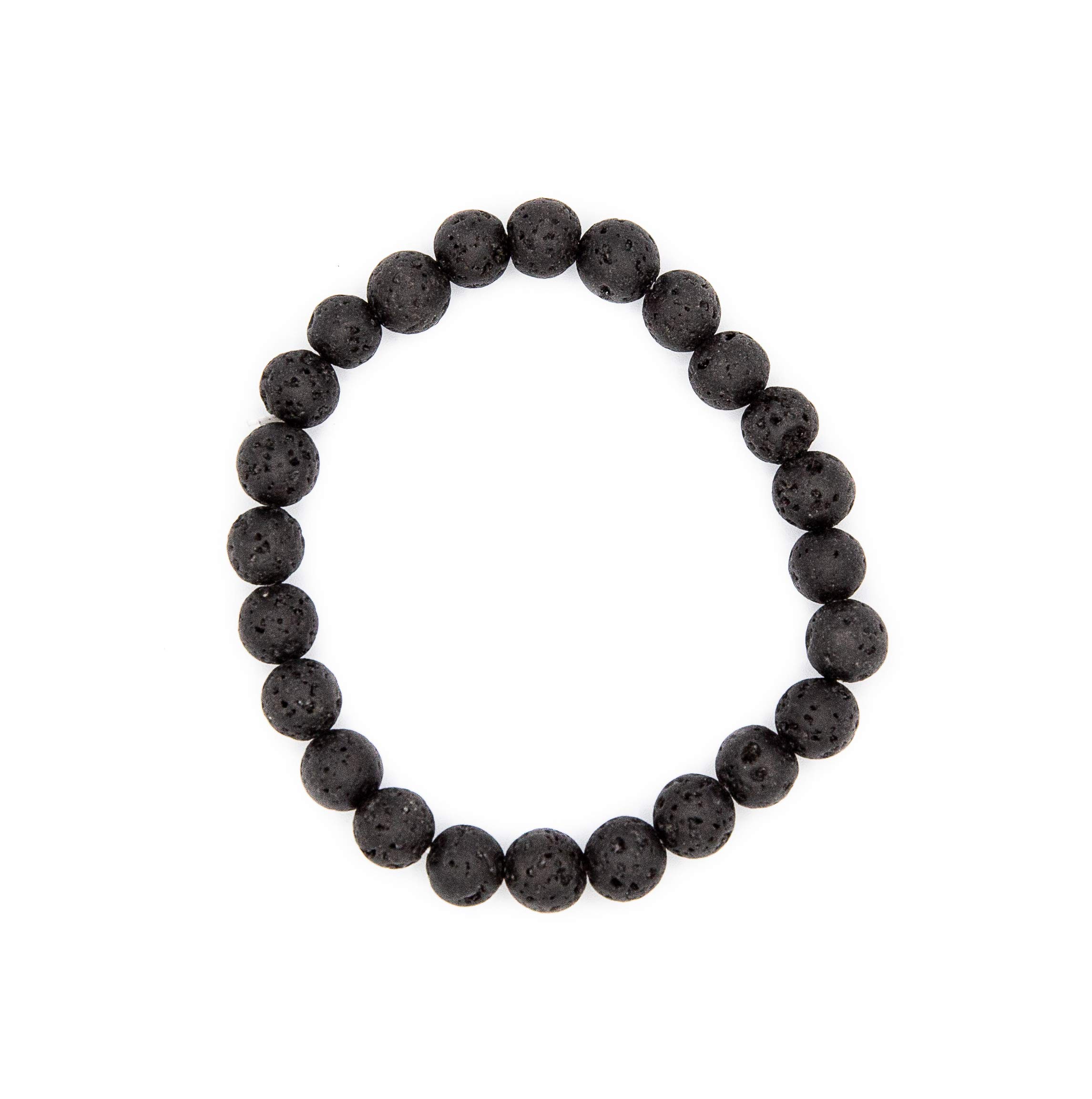 Natural Diffuser Bracelet | Stone Lava Rock Bracelet | Elastic Yoga Lava Beads | Men Women Yoga Bead Bracelet