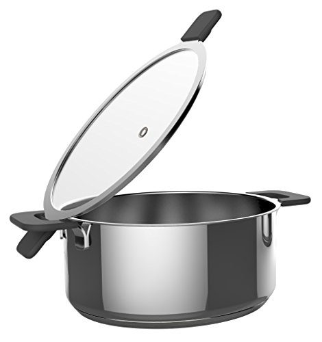 The Ozeri 6-Piece Stainless Steel Inductive Pot Set with Straining and Hands-Free Glass Lids