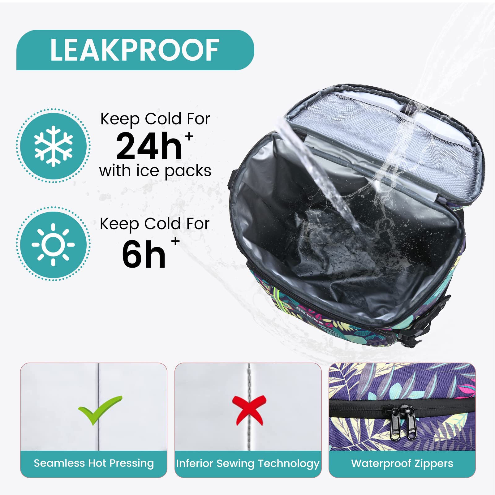 Sucipi Cooler Backpack, 36 Cans Leakproof Waterproof Backpack Cooler, Large Capacity Lightweight Travel Beach Insulated Backpack Ice Chest for Men and Women