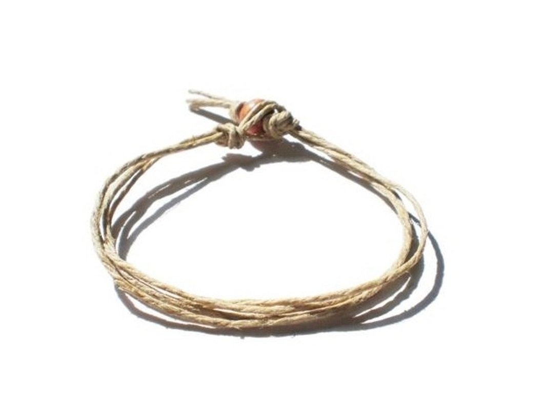 Men's Women's Natural Surfer Hawaiian Style Four String Hemp Bracelet - Handmade