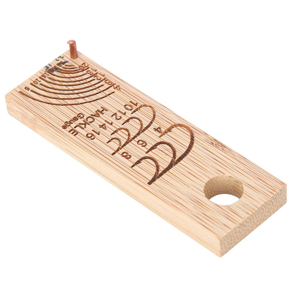 Shanrya Lightweight Convenient to Use Wooden Fish Hook Ruler, Easy to Carry and Store Fish Hook Ruler, Fishing Tool Accessory for Measuring Fish Hook Size