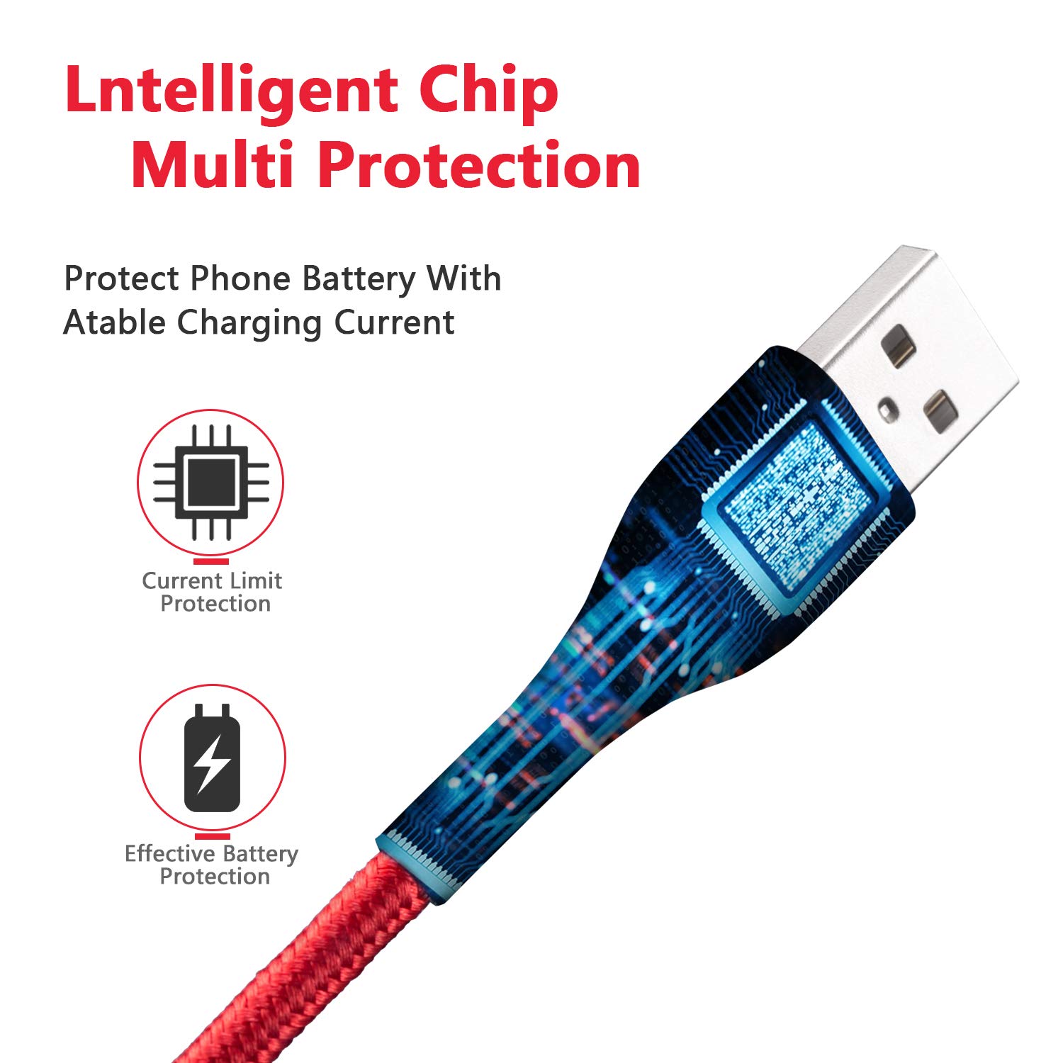 Micro USB Cable Braided 10ft 10ft 6ft 6ft, Android Charging Cable Fast Phone Charger Cord with Extra Long Length Nylon Braided Compatible with PS4,Samsung Galaxy S7 Edge/S7/S6,Note 5 4,LG(4pack)