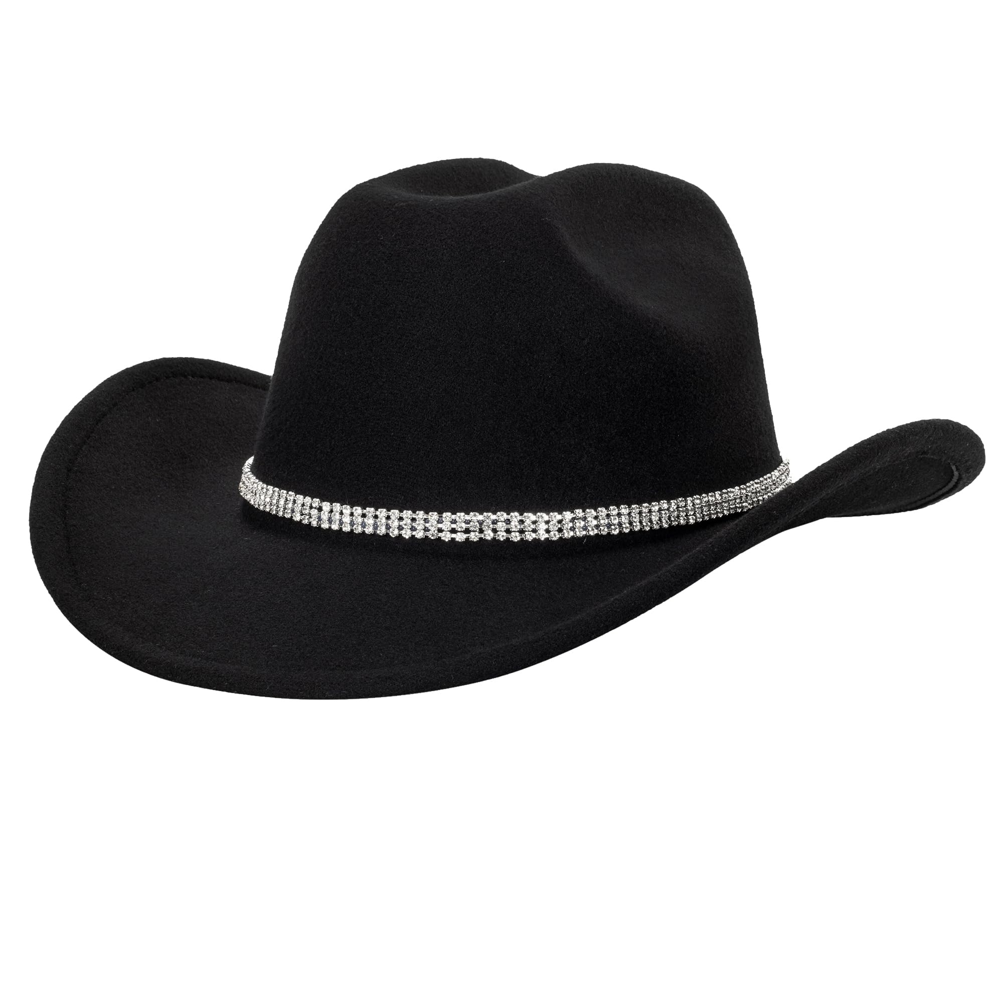 UTOWO Vintage Western Cowboy Hat for Men Outback Cowgirl Hat Rode Felt Fedora Gus Hat Women M/L