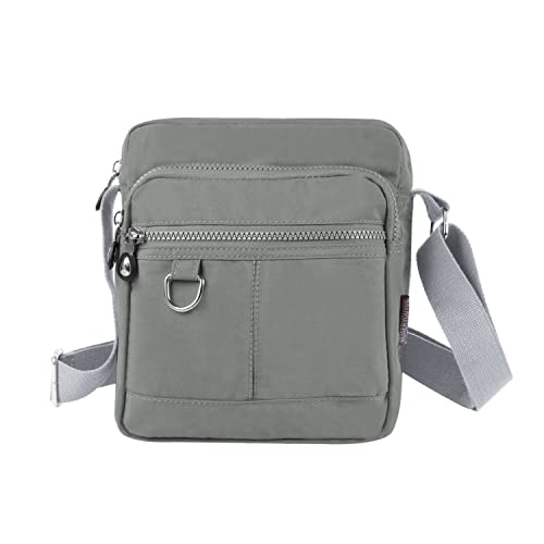 SUKUTU Women Casual Nylon Shoulder Bag Ladies Multi Pockets Lightweight Crossbody Purse