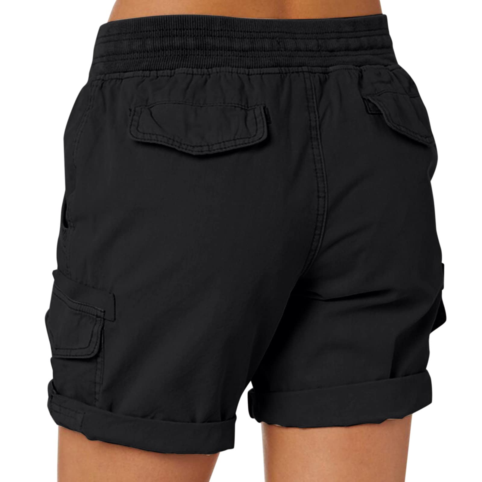 Women Cargo Shorts Summer Loose Hiking Bermuda Shorts with Pockets Womens Cut Off Jean Shorts