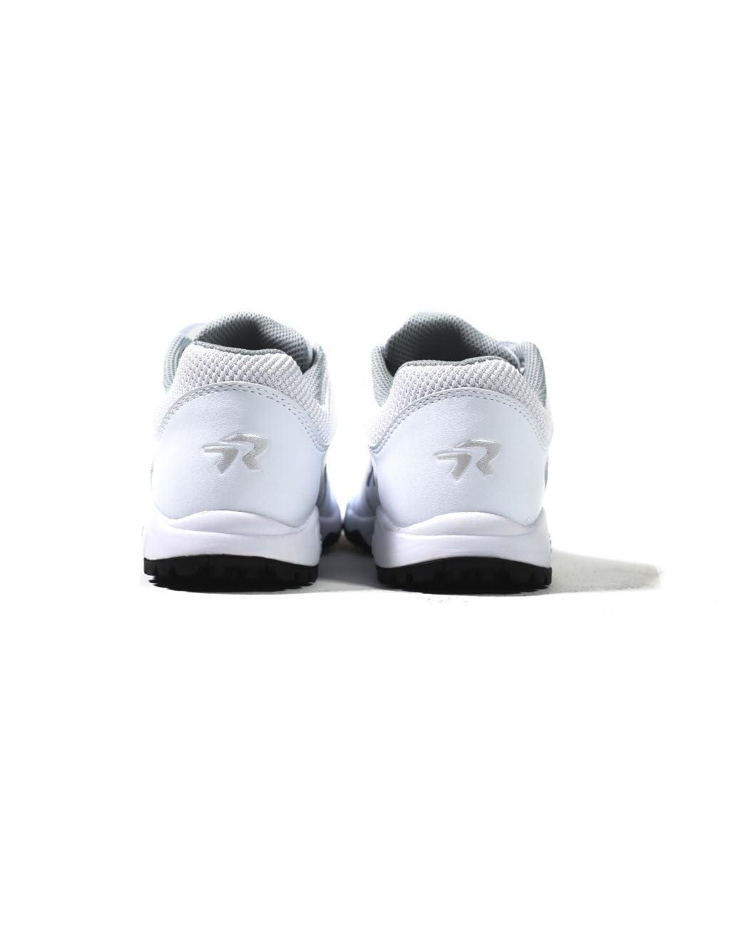 Ringor Flite Softball Turf Shoes - Lightweight and Durable Softball Shoes for Women - White and Silver - Size 9
