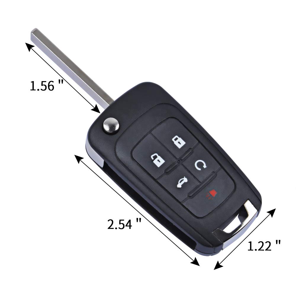 MIKKUPPA Key Shell Replacement for Buick Lacrosse, Regal, Verano Key Fob Cover with Screwdriver - Compatible for OHT01060512