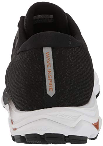 Mizuno mens Inspire 16 Waveknit Running Shoe, Black/White, 10.5 US