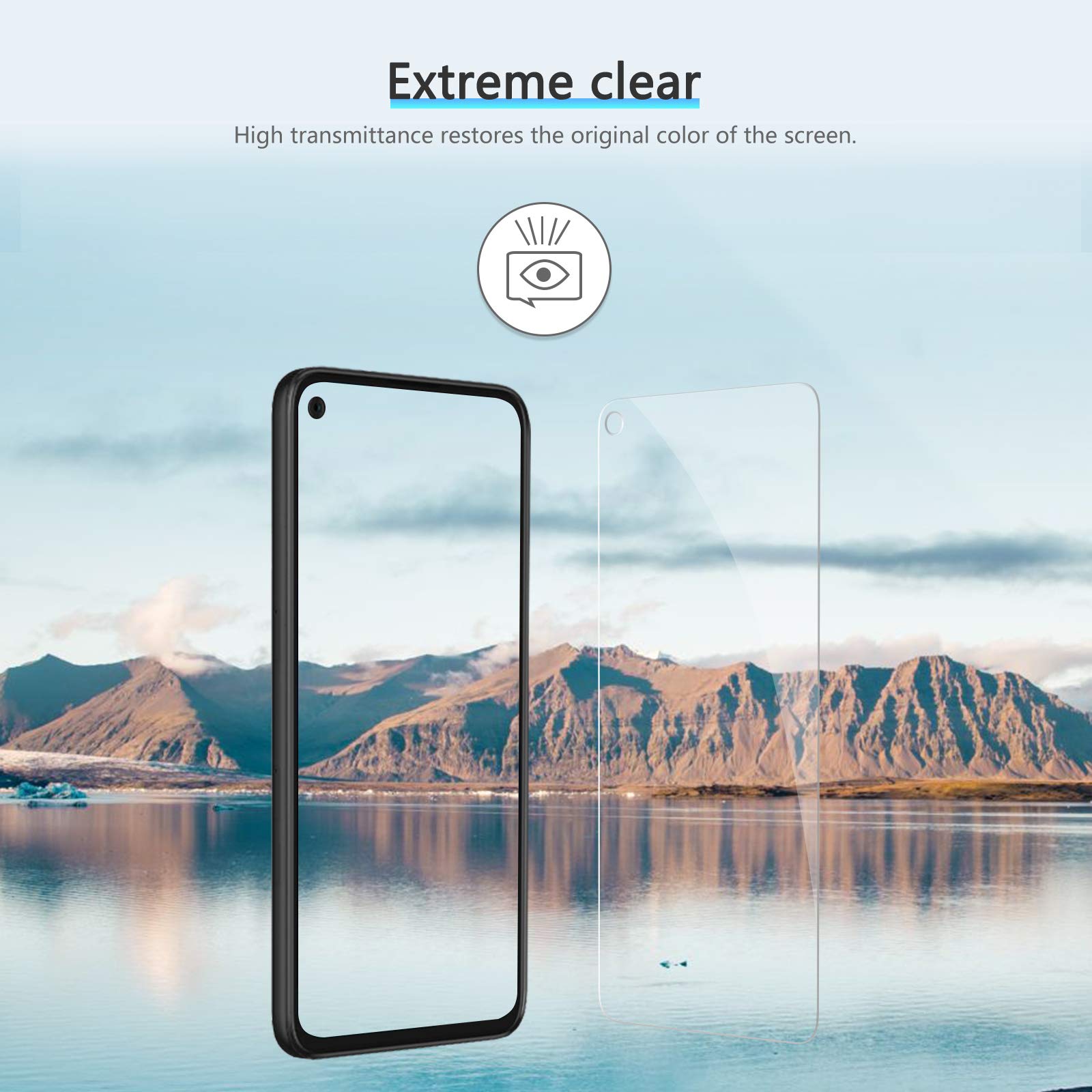 OMOTON [3-Pack Screen Protector for Google Pixel 4a 5G 6.2 Inch [Not Fit for Pixel 4a 4G], Tempered Glass Screen Protector for Google Pixel 4a 5G 2020 Released, Bubble Free/Alignment Frame