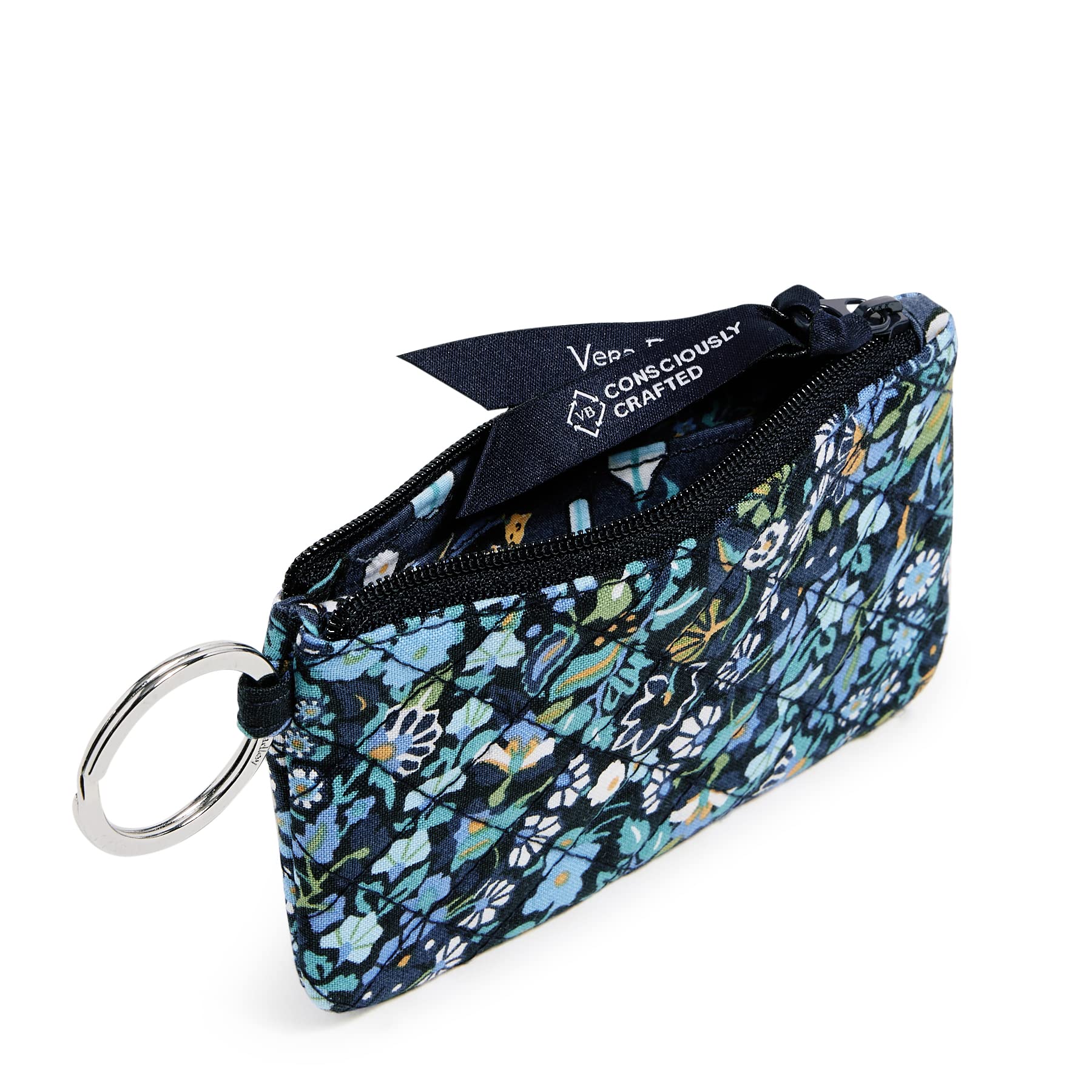 Vera Bradley Women's Cotton Zip ID Case Wallet, Dreamer Paisley - Recycled Cotton, One Size