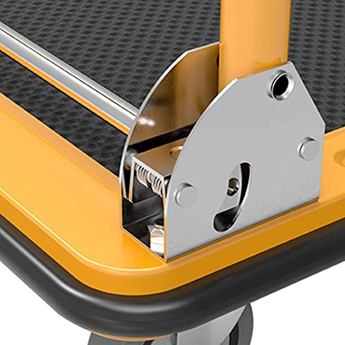 WSJIE 360 Degree Swivel Wheels and Foldable,Portable Push Pull Cart Dolly,Moving Platform Hand Truck,Load 150KGS