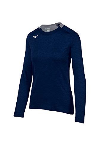 Mizuno Women's Alpha Long Sleeve, Navy, X-Small