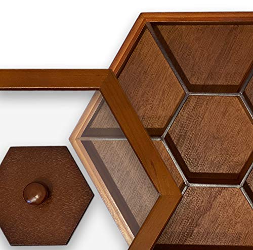Sectional Tray for Dry Fruits Nuts Snacks with Glass Lid, Humidity proof wooden storage, Candy Box