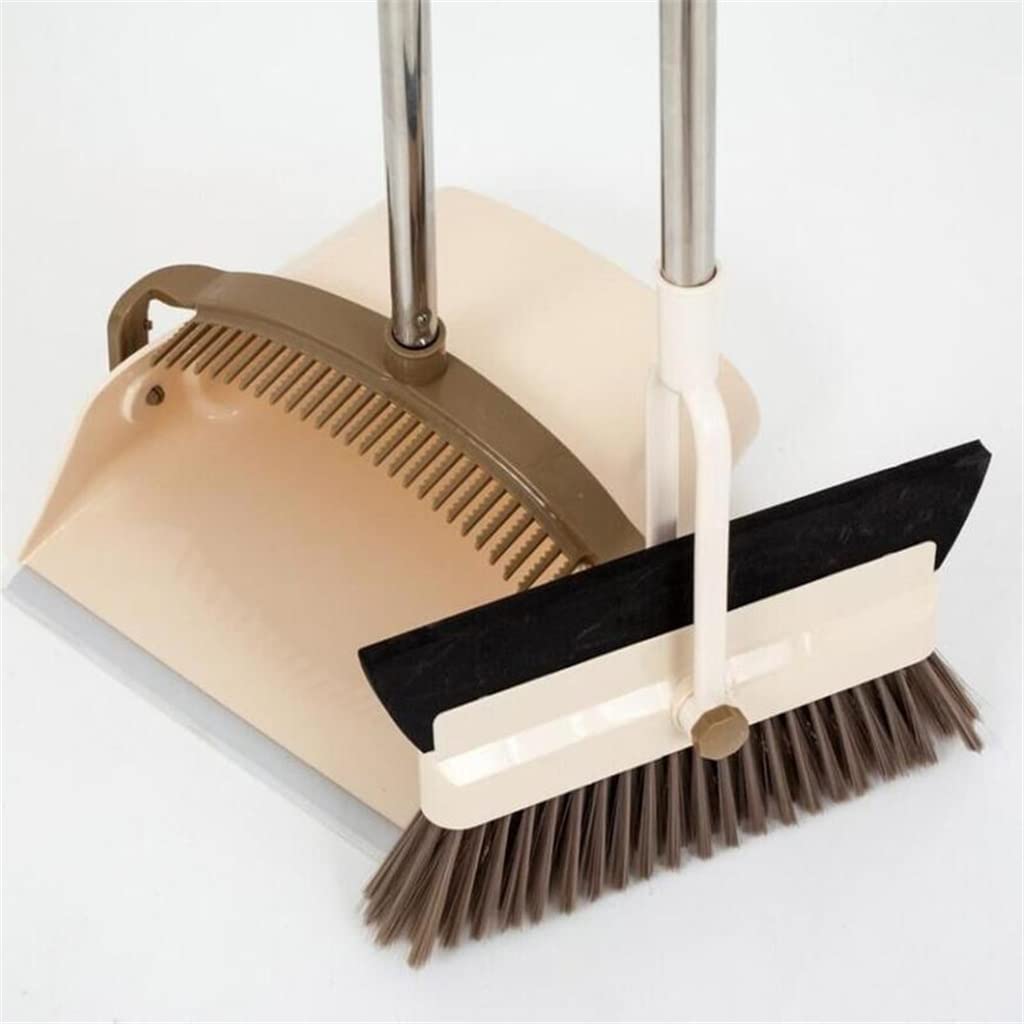 WSJIE Floor Cleaner 2-in-1 Broom Wiper Set Broom Sweeper Household Broom Hair Soft Dustpan Practical Creative Dustless Multifunct
