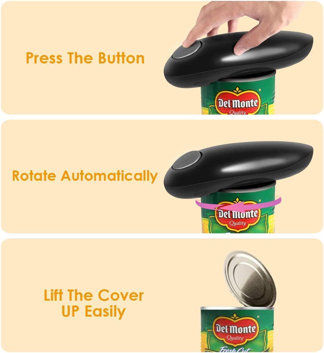 Vivibyan Electric Can Opener, Best Hands-Free Automatic Electric Can Opener for Kitchens and Restaurants, One-Touch Start Operation, Chef's Best Choice Manual