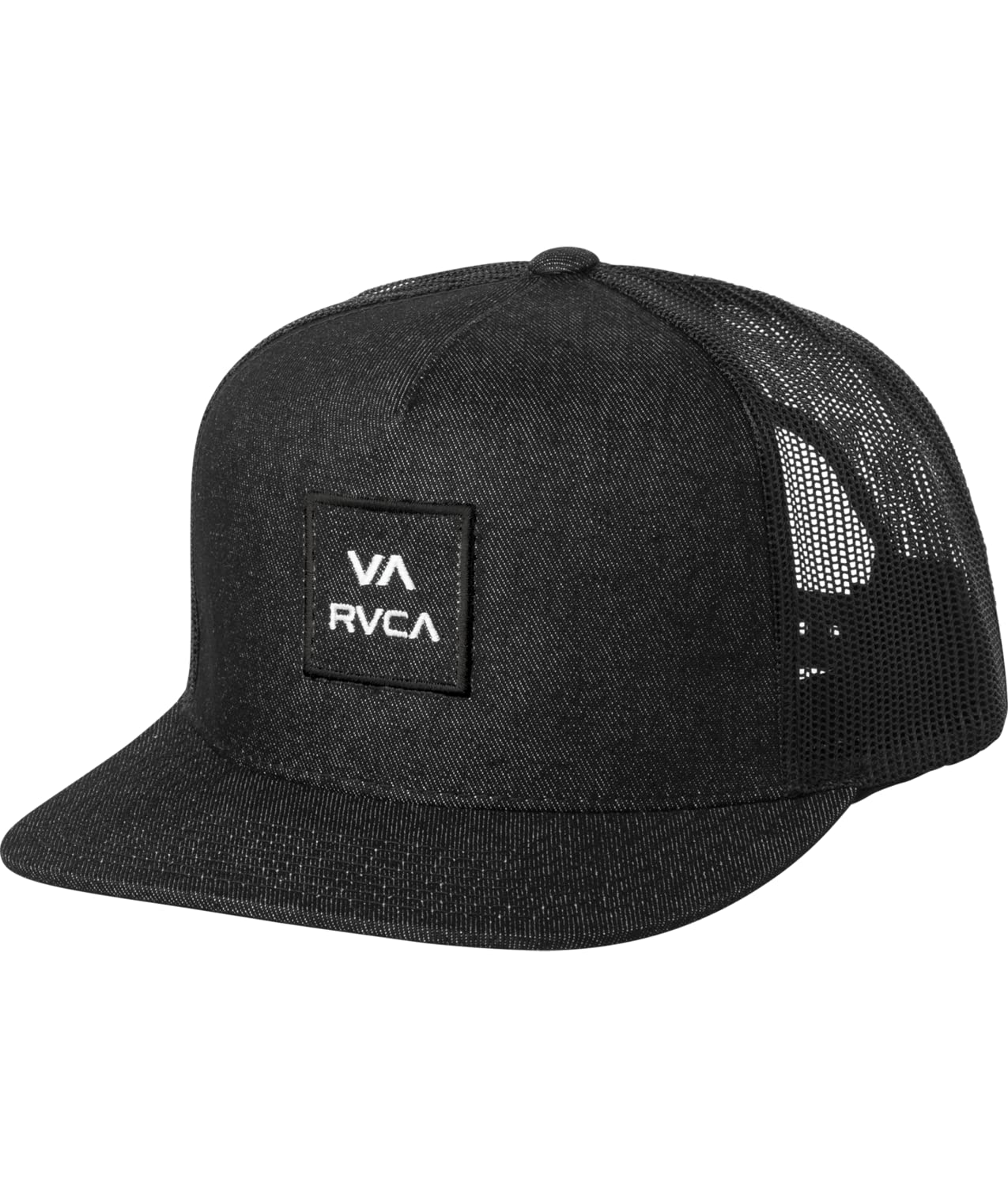 RVCA Boys' Va All The Way Trucker Hat, Black/White, One Size