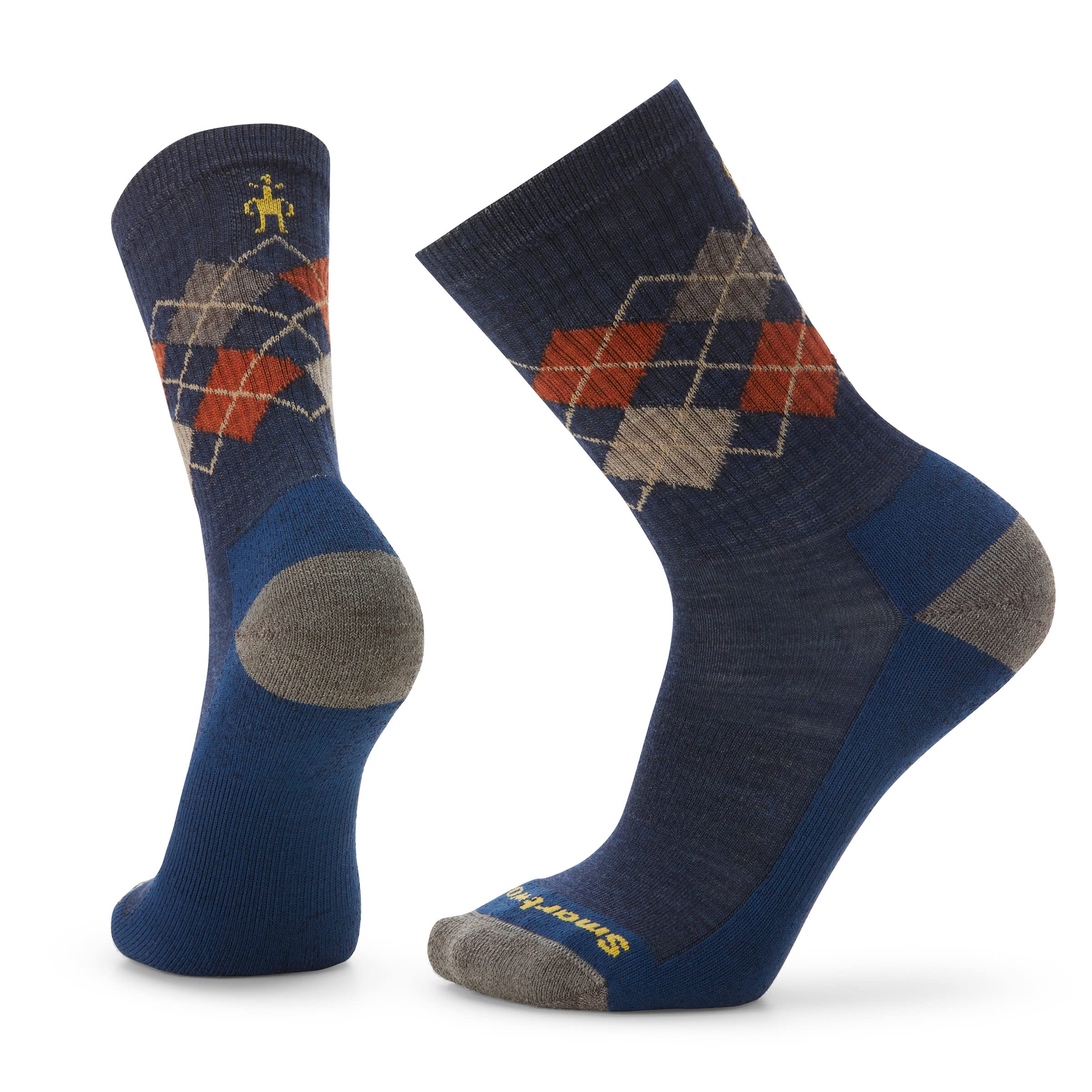 Smartwool Everyday Diamond Jim Light Cushion Merino Wool Crew Socks For Men and Women, Military Olive, X-Large