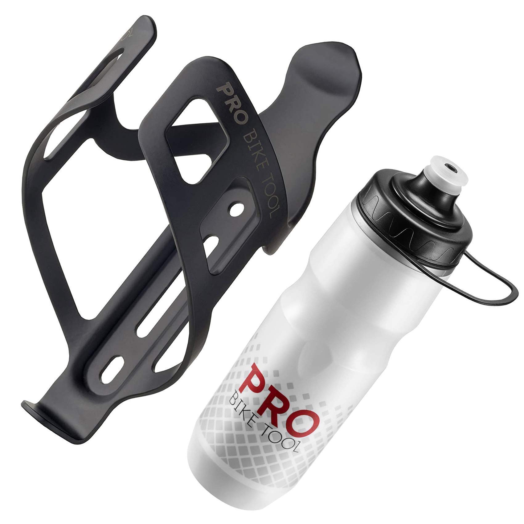 PRO BIKE TOOL Insulated Bike Water Bottle + Bicycle Water Bottle Bundle - for Road or Mountain Bikes