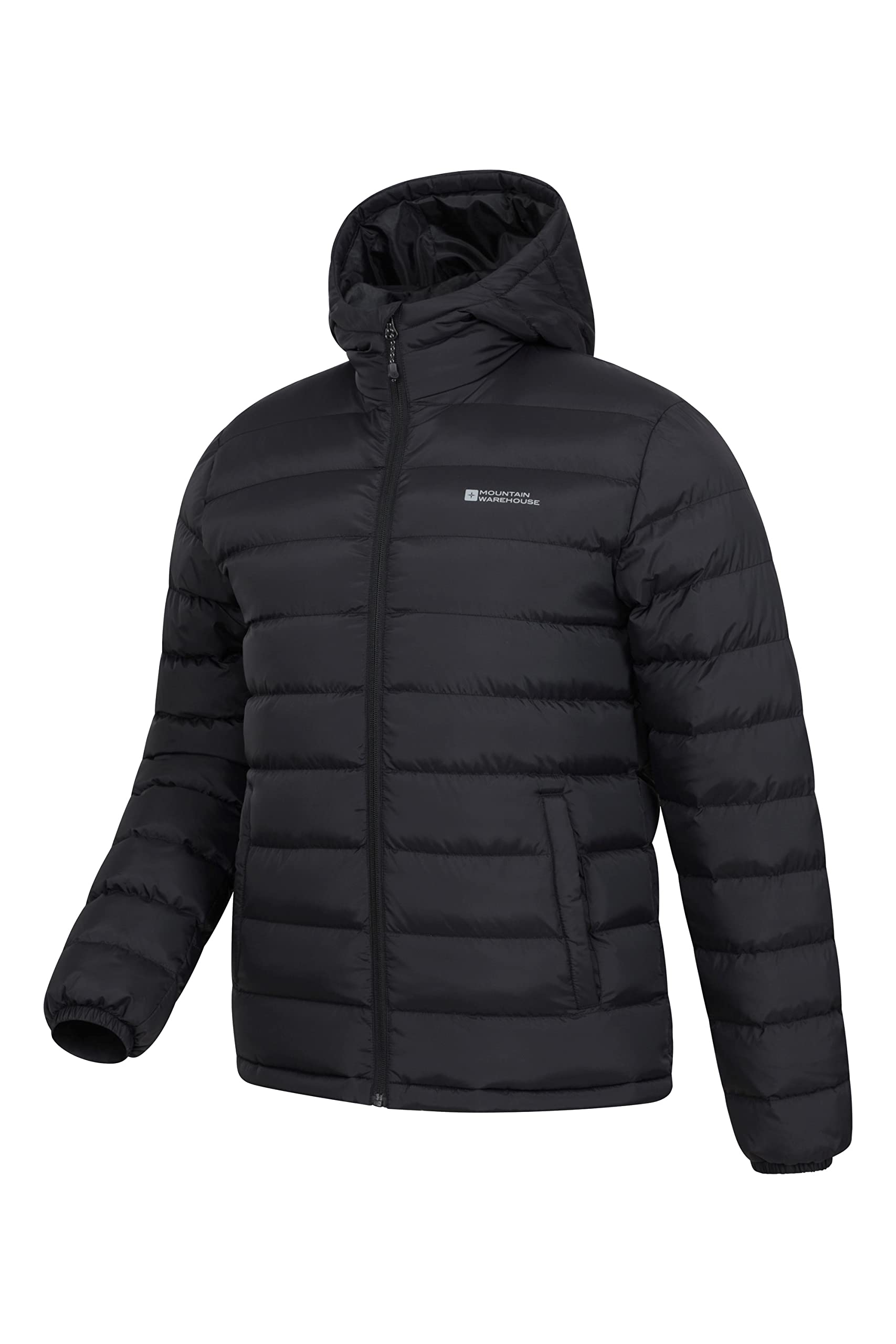 Mountain Warehouse Seasons Mens Winter Puffer Jacket - Padded Coat Black Medium