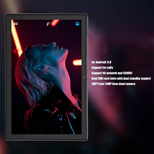Yunseity 10 Inch Tablet, 6GB 256GB Gaming Pc, 6000mAh Battery Portable Pc Tablet for Kids, 13MP Camera, IPS HD Large Screen with 5GWIFI, Dual Standby Support and Dual SIM Slots