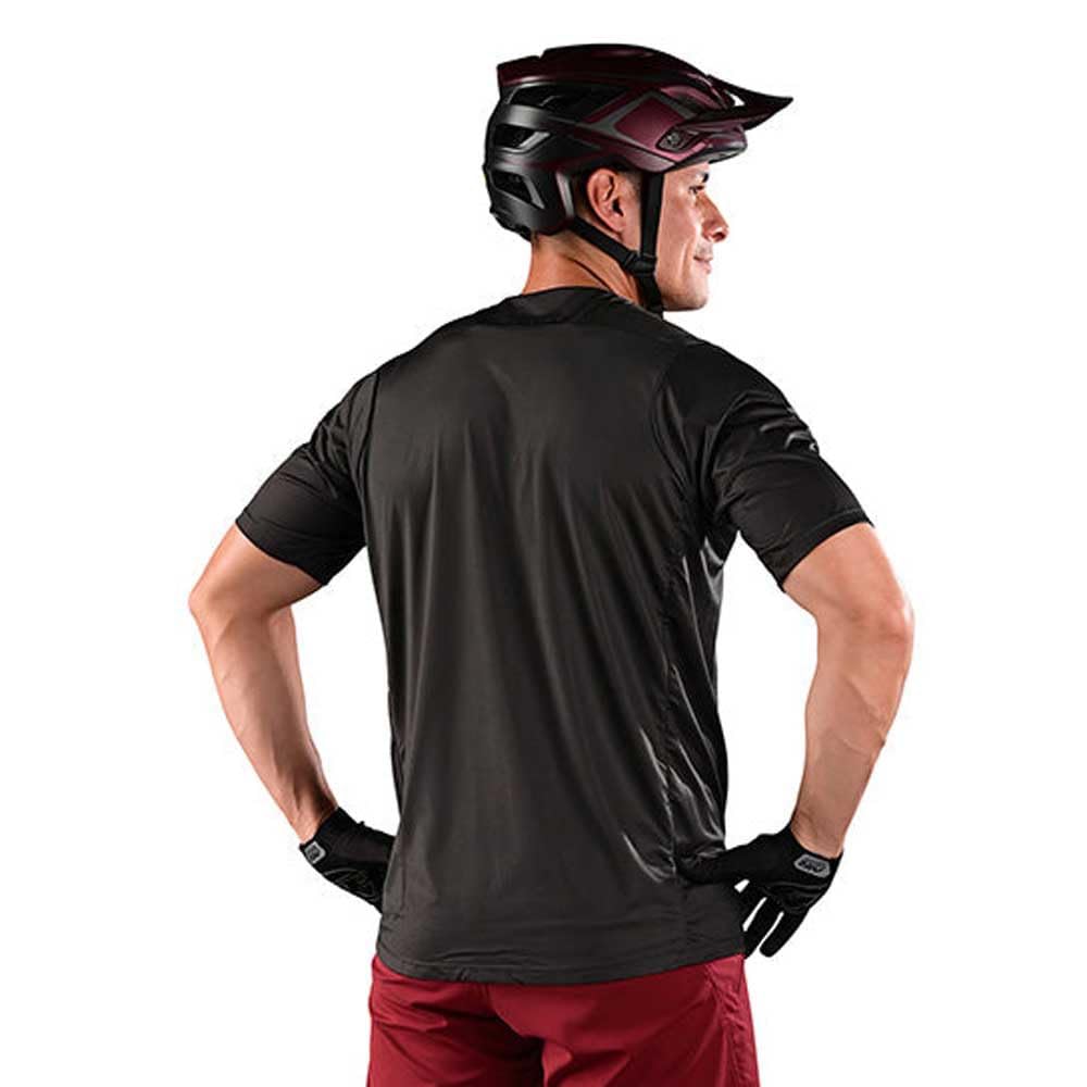 Troy Lee Designs Cycling MTB Bicycle Mountain Bike Jersey Shirt for Men, Skyline SS (Jet Fuel Carbon, L)