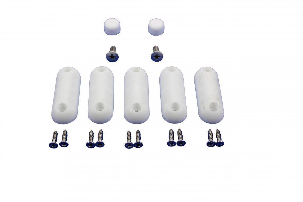 Renovators Supply Manufacturing Toilet Seat Bumper, 7 White Silicone Toilet Seat Bumpers