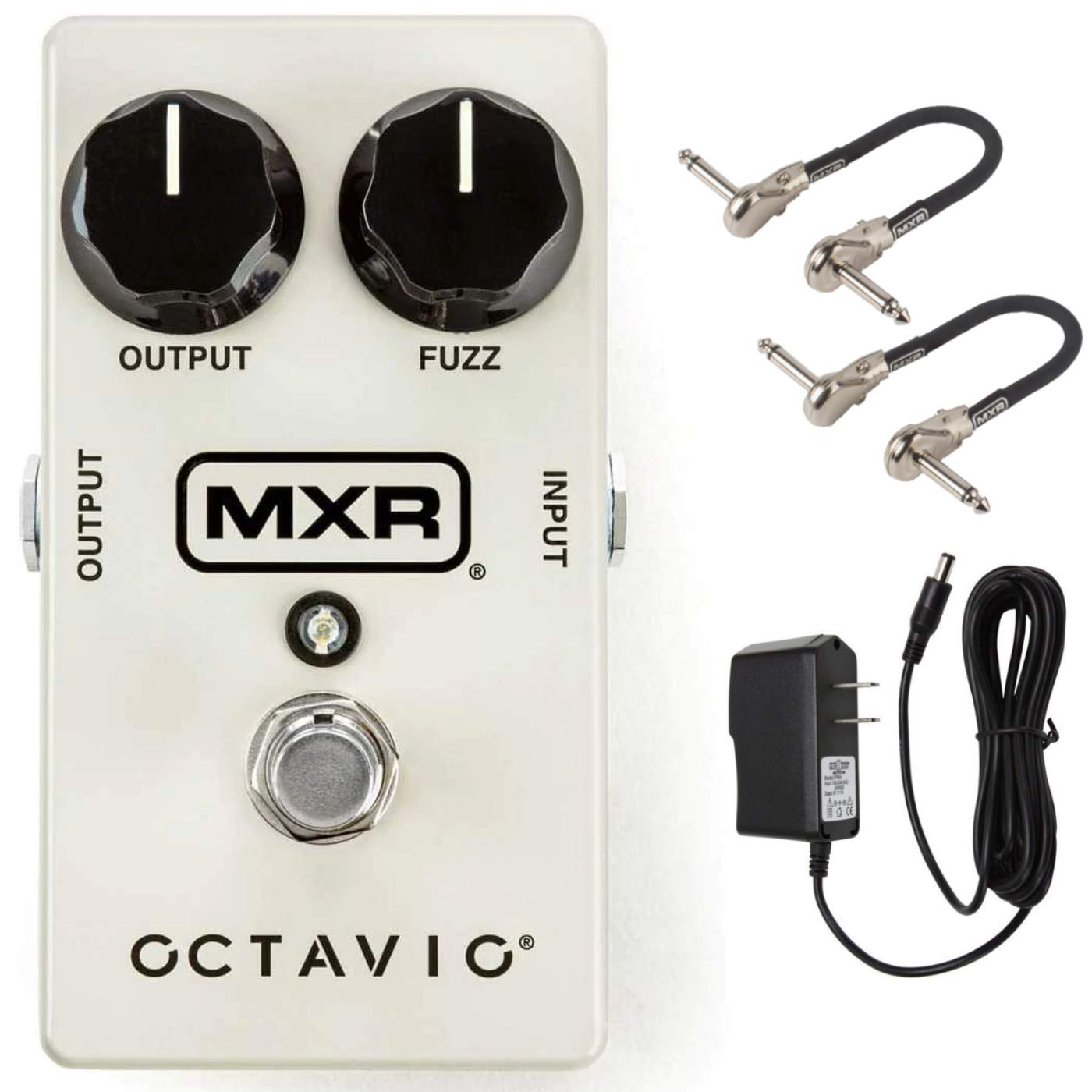 MXR M267 Octavio Fuzz Pedal Bundle with 2 MXR Patch Cables and Power Supply