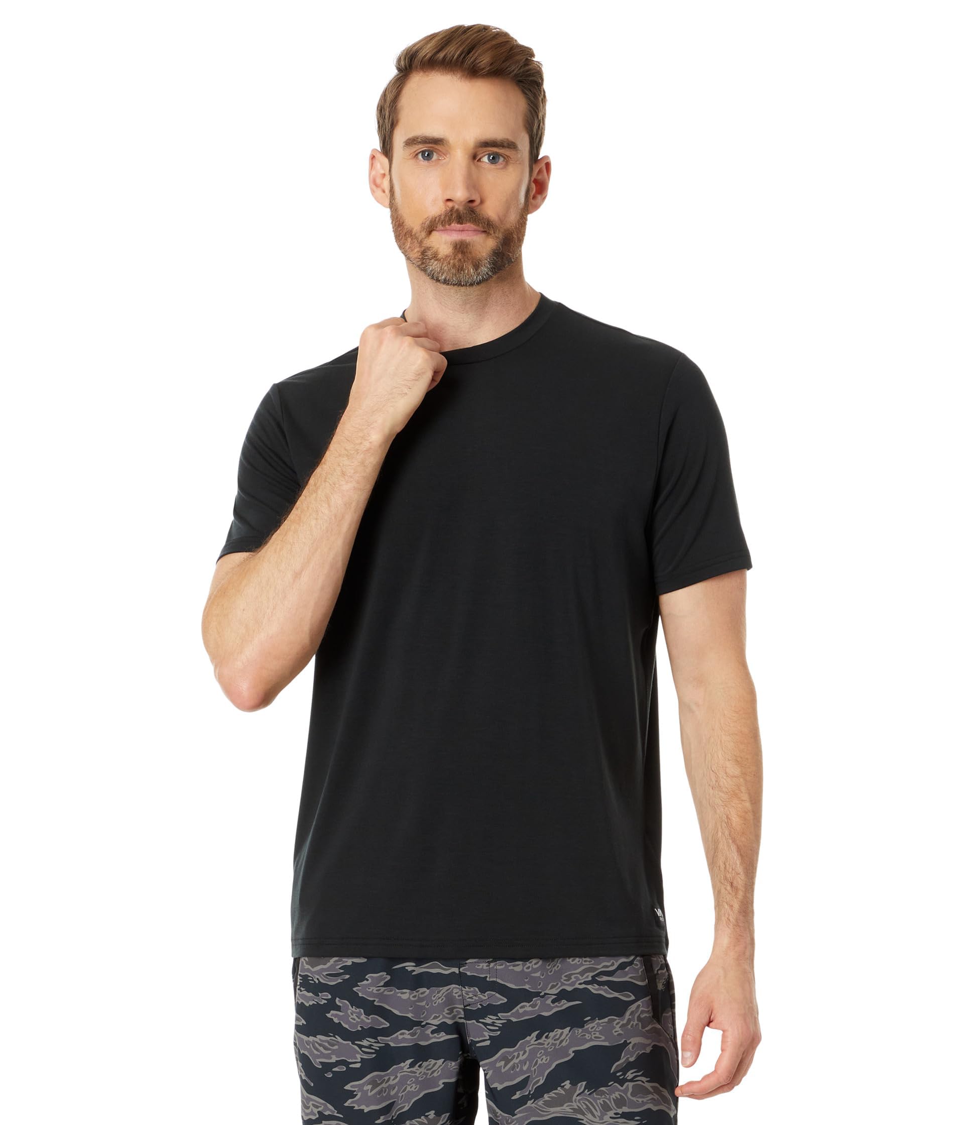 RVCA Mens Sport Regular Fit Tees - Balance Rays (Black, X-Large)