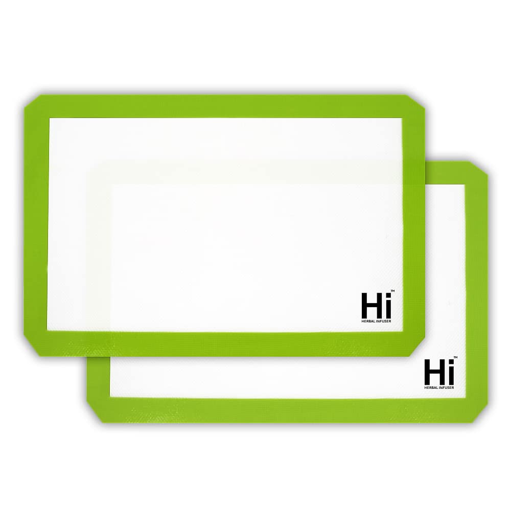 Set of 2 HI Silicone Baking Mats, Baking Mats Silicone for Oven Baking, Silicone Mats heat resistant up to 4800F, Baking Mats measures (11-5/8 by 16-1/2) inches each