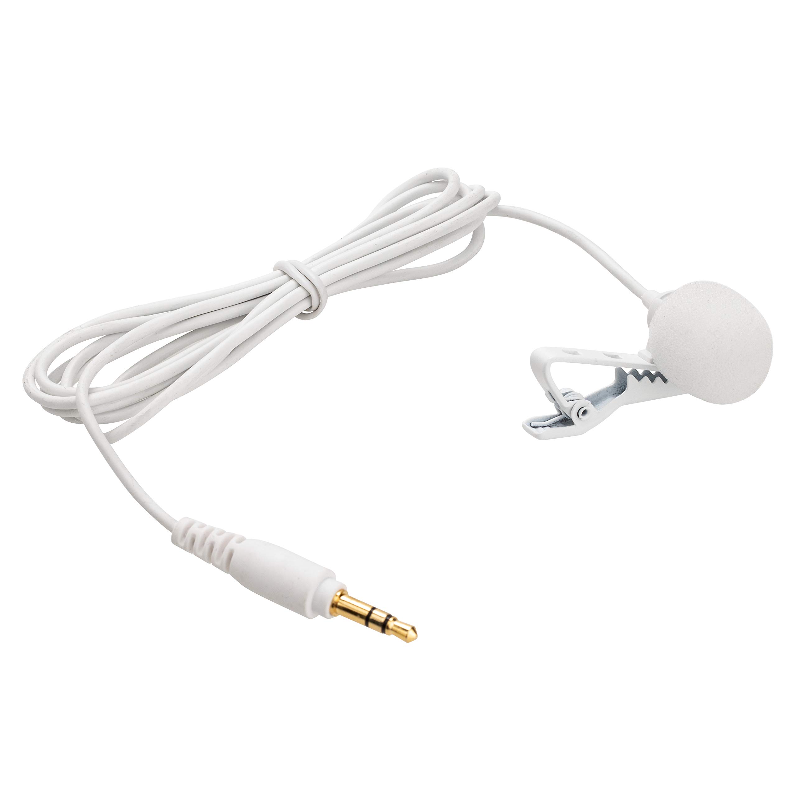 Saramonic White 3.5mm Lavalier with 4.1’ (1.25m) Cable for Wireless Systems, Portable Recorders, Cameras, Blink 500, Blink 500 Pro and More (SR-M1W)