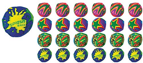 Multicolor Premium Foam Splash Balls - 2" (Pack of 24) - Assorted Design Balls - Perfect for Pool, Beach, and Luau Parties