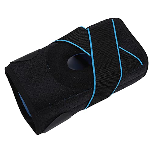 VINGVO Knee Support, Polyester Hook and Loop Knee Support for Exercise Protection (Blue)