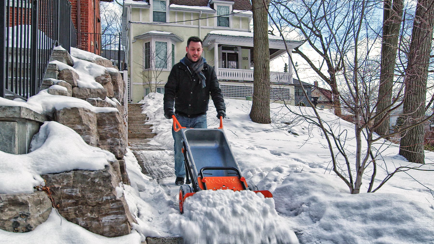 WORX WA0230 AeroCart Wheelbarrow Snow Plow