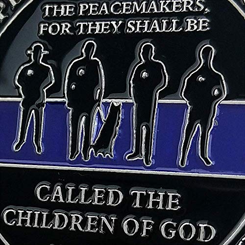 Thin Blue Line Lives Matter Police Officer Law Enforcement 3D Challenge Coin