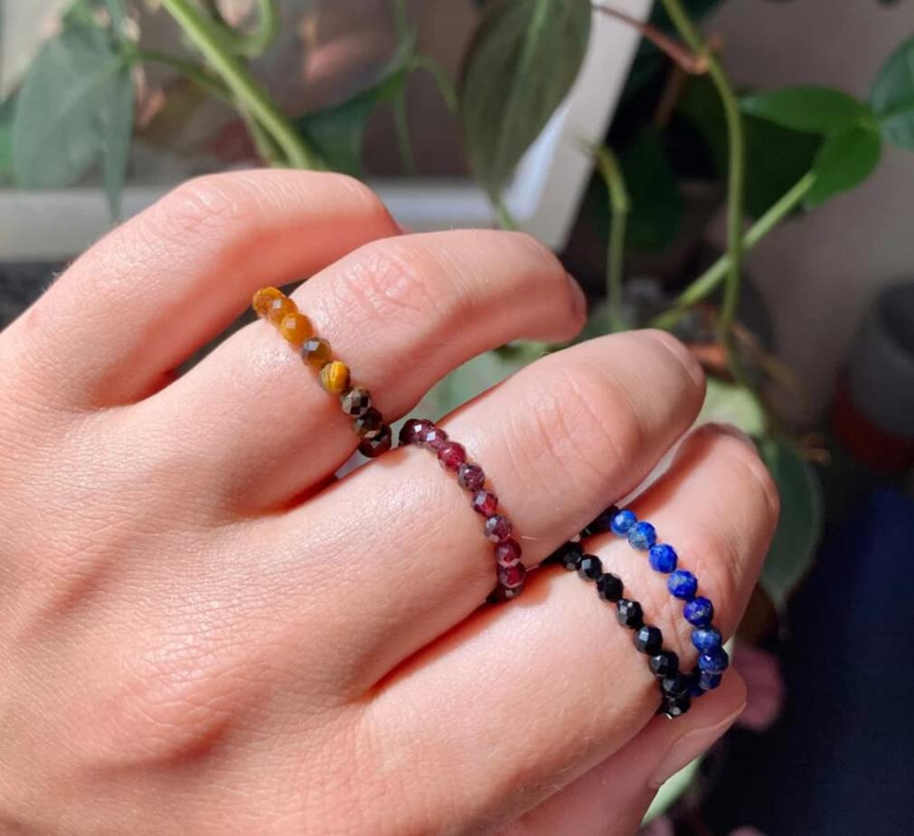 Tsnamer Elastic Anti-Anxiety Ring (Amethyst)
