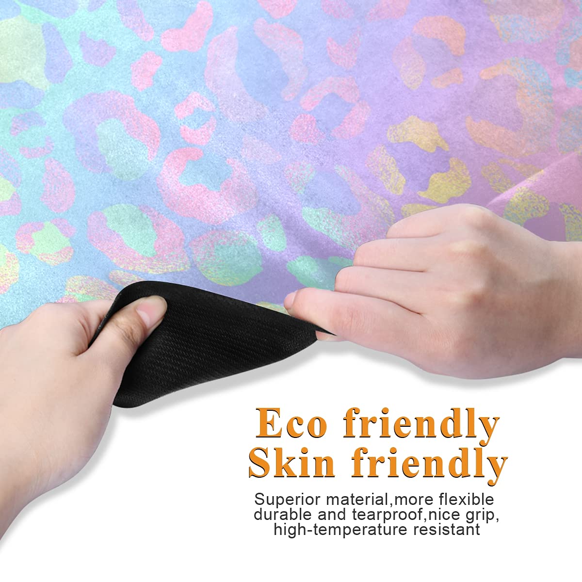 senya Rainbow Leopard Print Cheetah Yoga Mat Cover, Non Slip Exercise Mat Cover High Performance Grip, Coming with Carry Bag(7ue6a)